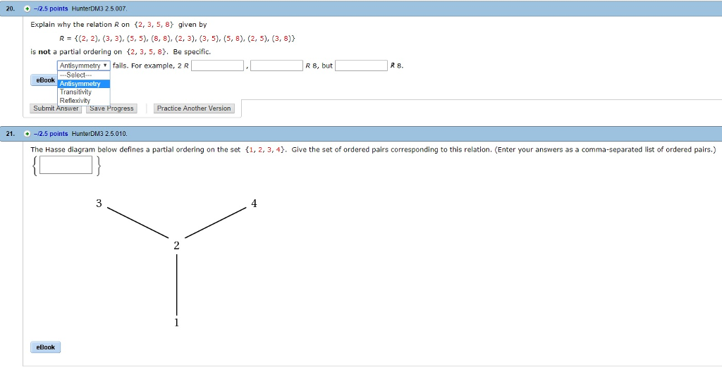 Solved 20. +-2.5 points HunterDM3 2.5.007 Explain why the | Chegg.com Solved 20. +-2.5 points HunterDM3 2.5.007 Explain why the | Chegg.com
