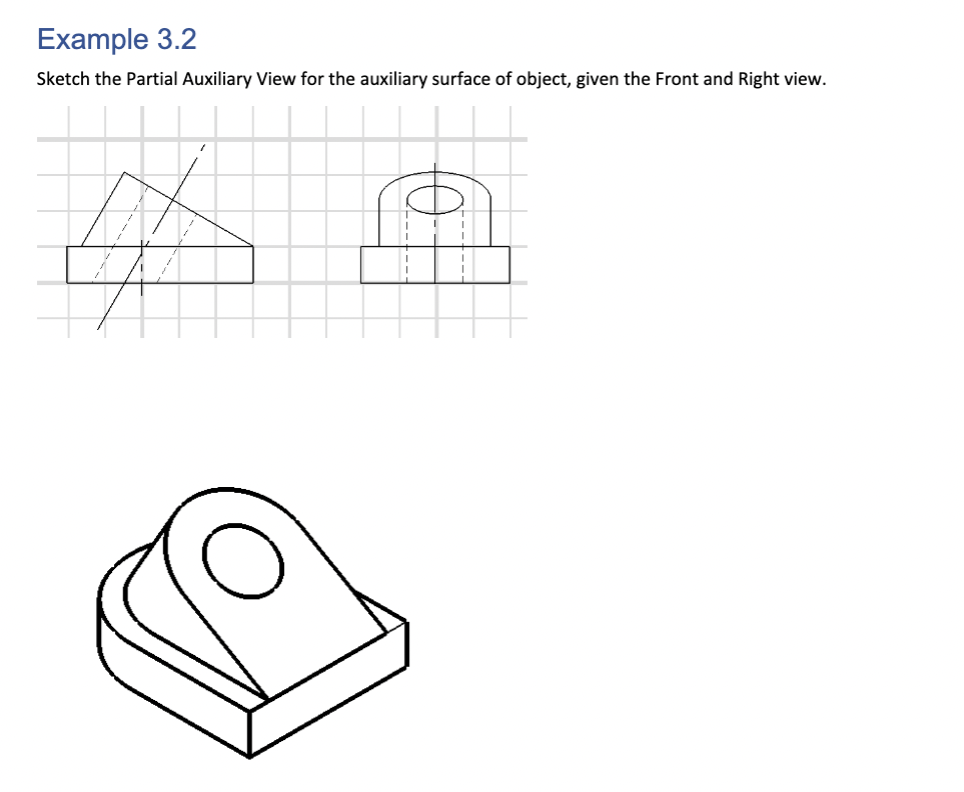 Solved Sketch the Full Section View replacing front view of | Chegg.com