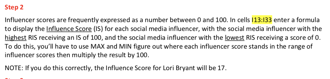Solved Influence Score Influencer Raw Country Facebook | Chegg.com