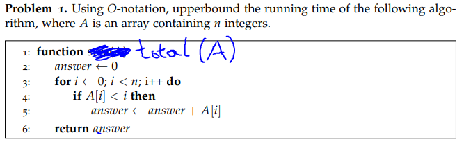 Solved Problem 5. Given an array A consisting of n integers, | Chegg.com