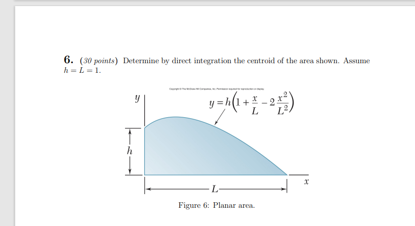 Solved 6. (30 points) Determine by direct integration the | Chegg.com