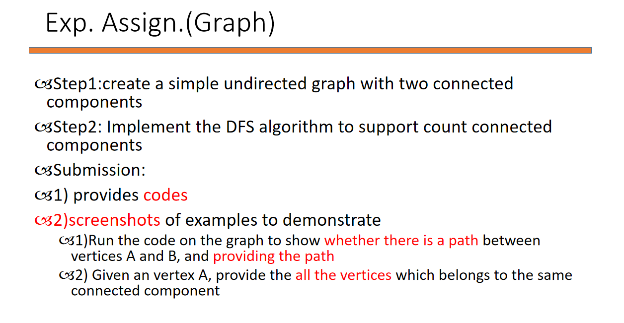 Solved Exp. Assign.(Graph) Step1:create a simple undirected | Chegg.com