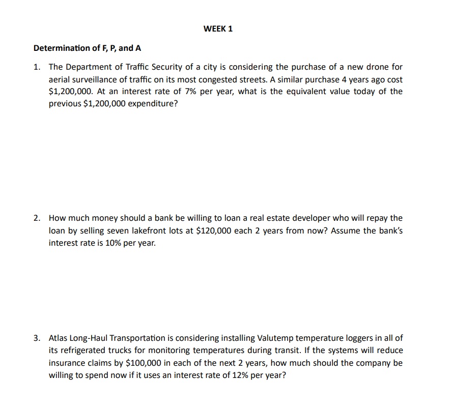 Solved 1. The Department of Traffic Security of a city is | Chegg.com