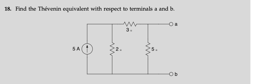 Solved 18. Find the Thévenin equivalent with respect to | Chegg.com