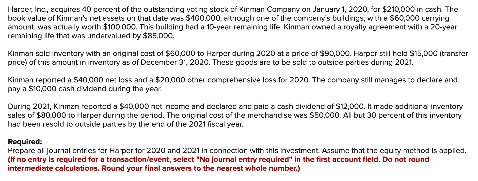 Solved 1 Record the initial investment. 2 Record the | Chegg.com
