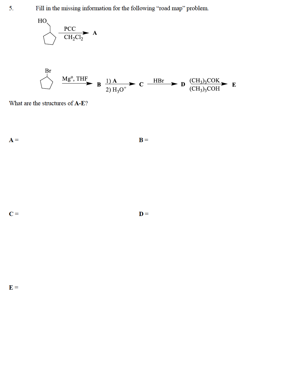 Solved Fill in the missing information for the following | Chegg.com