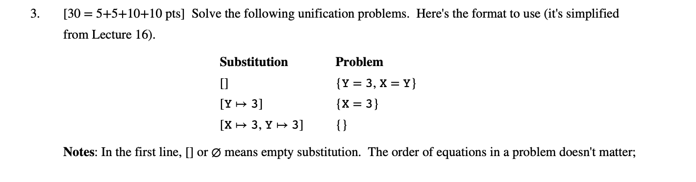 3. [30 = 5+5+10+10 pts] Solve the following | Chegg.com