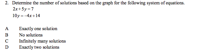 Solved 2. Determine the number of solutions based on the | Chegg.com