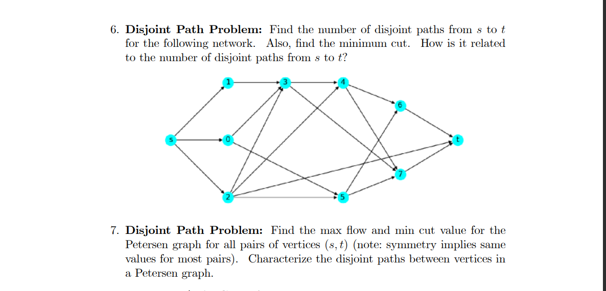 Solved Disjoint Path Problem Find The Number Of Disjoint