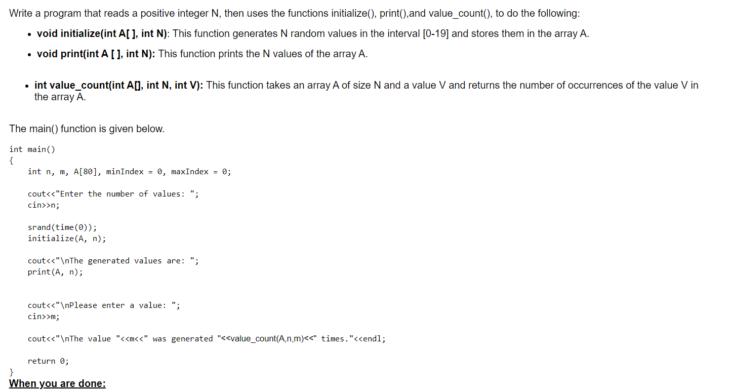 Solved Write a program that reads a positive integer N, then | Chegg.com