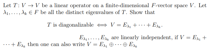 Solved Let T:V→V be a linear operator on a | Chegg.com