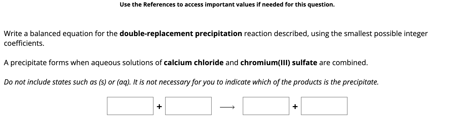 Solved Write a balanced equation for the double-replacement | Chegg.com