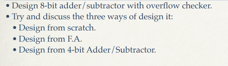 Solved . Design 8-bit adder/subtractor with overflow | Chegg.com