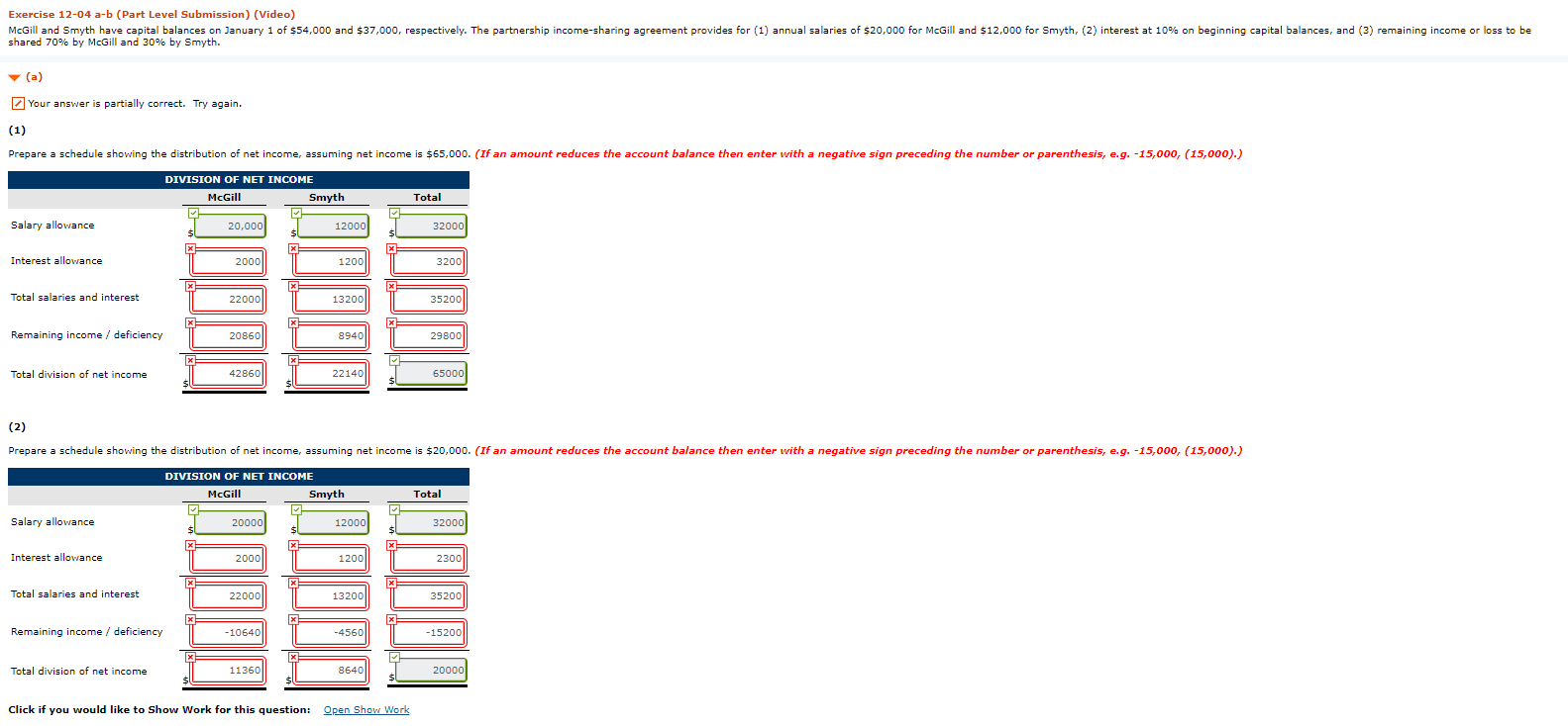 Solved Exercise 12-04 a-b (Part Level Submission) (Video) | Chegg.com