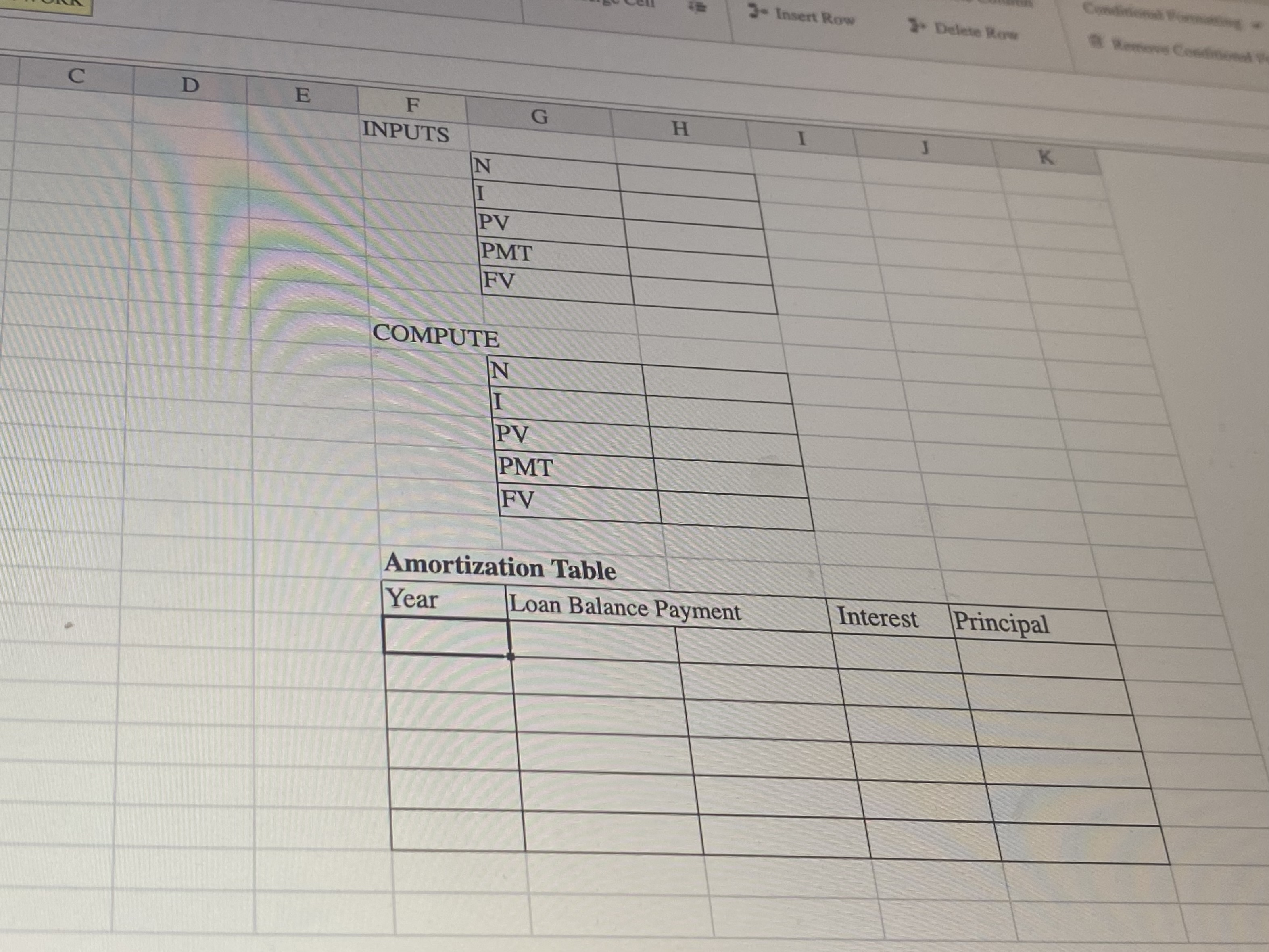 Solved Use the following Excel Sheet to proceed with the | Chegg.com