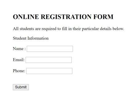 Solved ONLINE REGISTRATION FORM All students are required to | Chegg.com