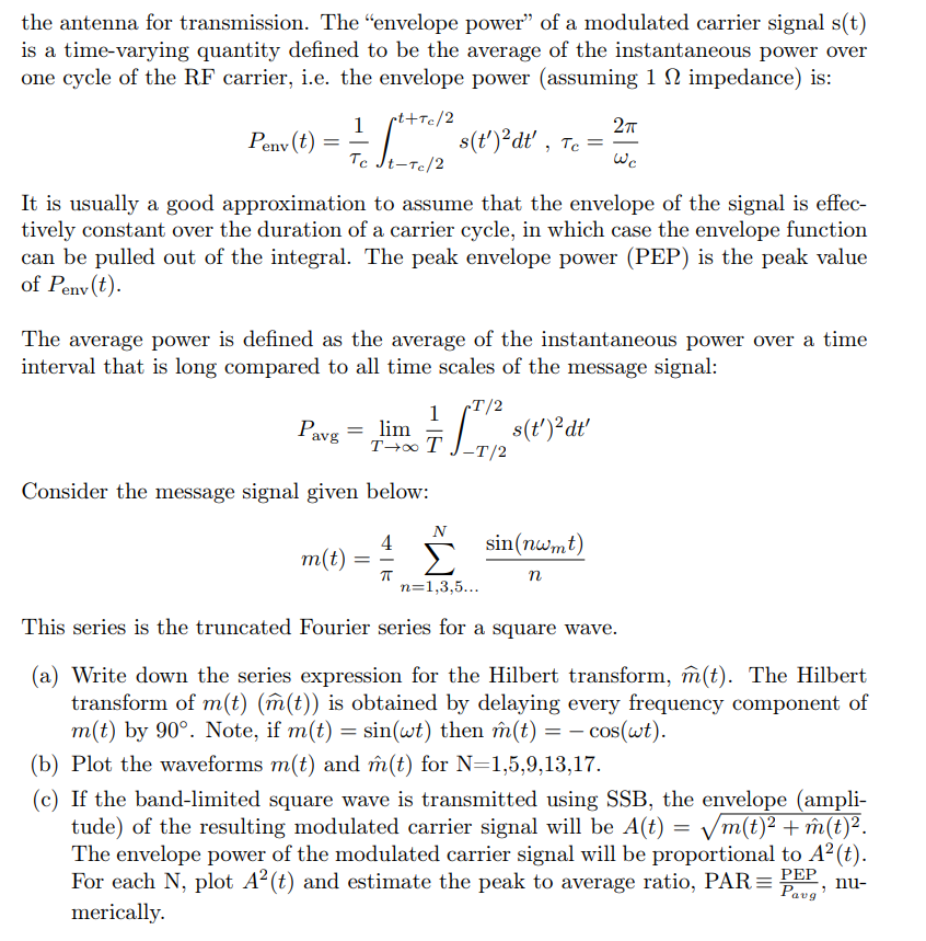 Solved 0. When designing or specifying a transmitter it is | Chegg.com