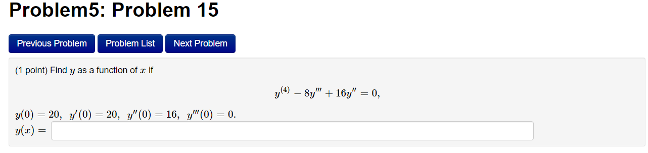 Solved Problem5: Problem 15 Previous Problem Problem List | Chegg.com Solved Problem5: Problem 15 Previous Problem Problem List | Chegg.com