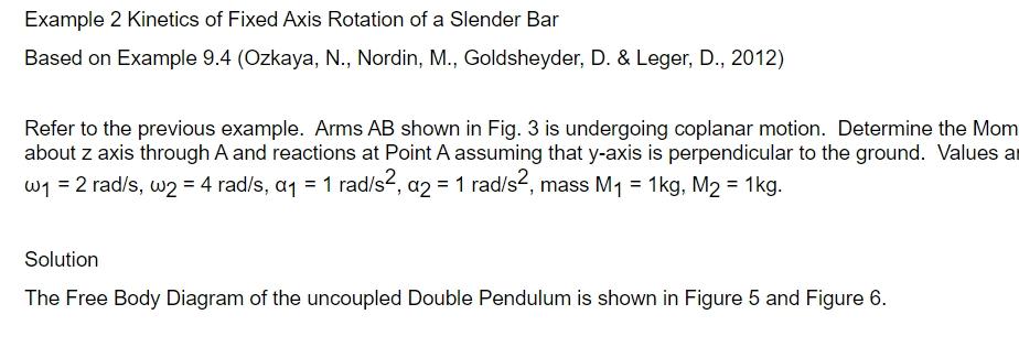 Solved Repeat Example 2 but with the following values: 1 | Chegg.com