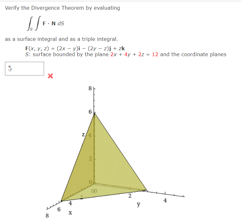 Solved Verify the Divergence Theorem by evaluating ∫S∫F⋅NdS | Chegg.com