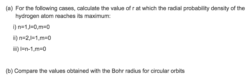 Solved (a) For the following cases, calculate the value of r | Chegg.com