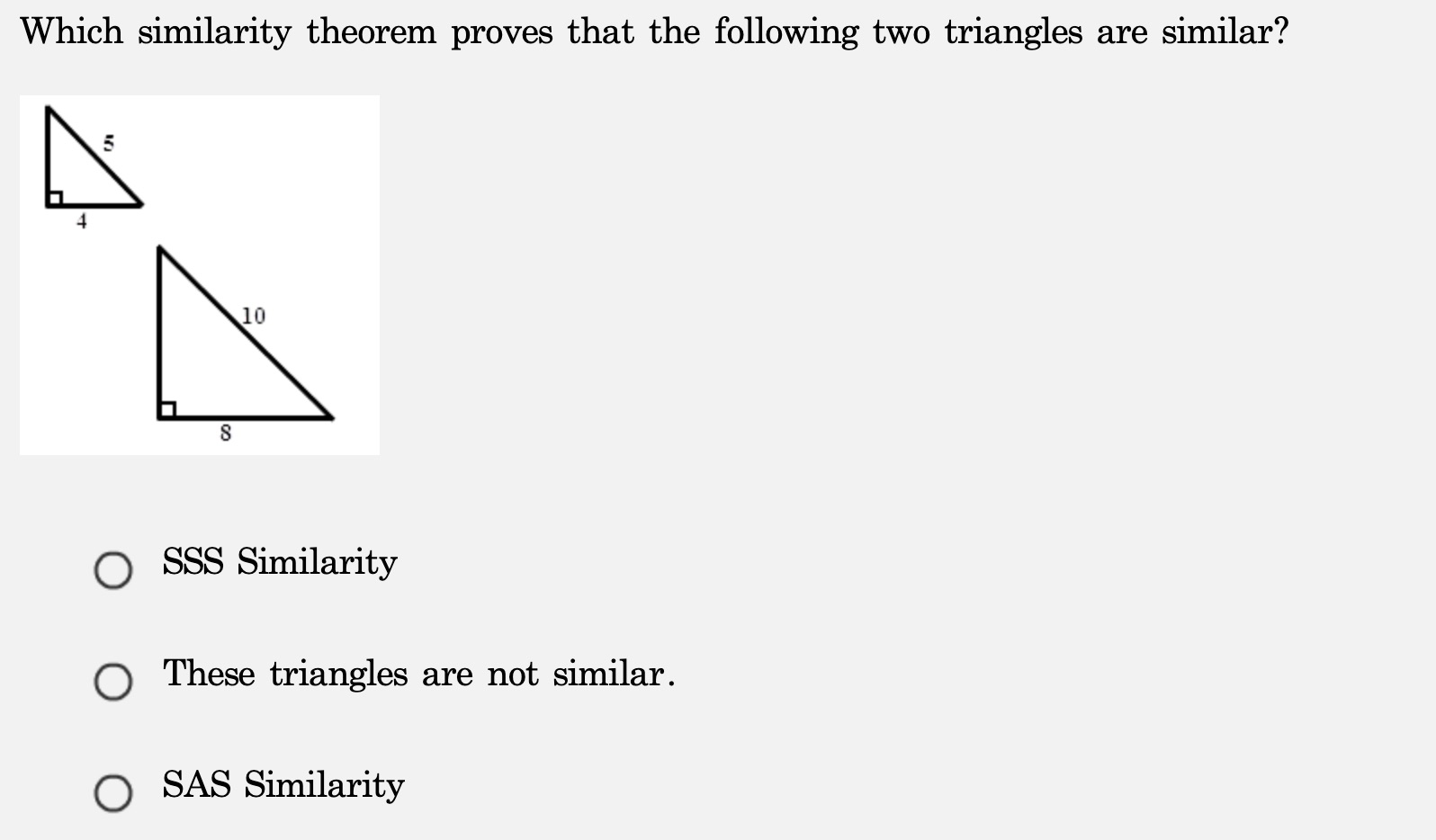 Solved Which similarity theorem proves that the following | Chegg.com