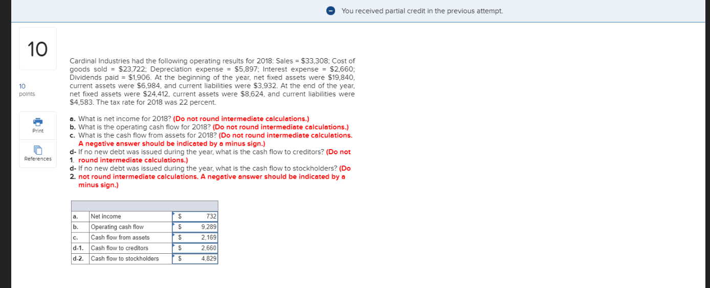 Solved You received partial credit in the previous attempt. | Chegg.com