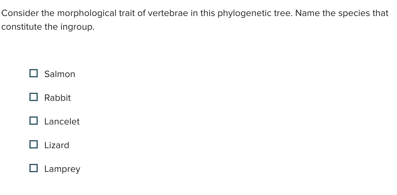 Solved Consider the morphological trait of vertebrae in this | Chegg.com