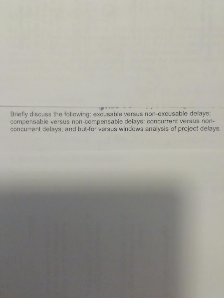 Solved Briefly discuss the following: excusable versus | Chegg.com