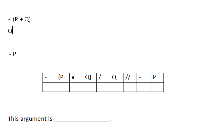 Determine whether the following deductive argument is | Chegg.com