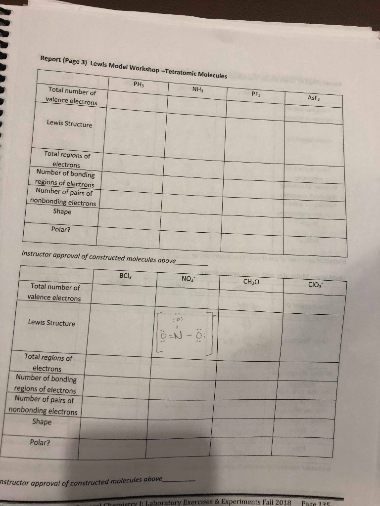 Solved PH3, NH3, PF3, AsF3, BCl3, NO3-, CH2O, ClO3- -Total | Chegg.com