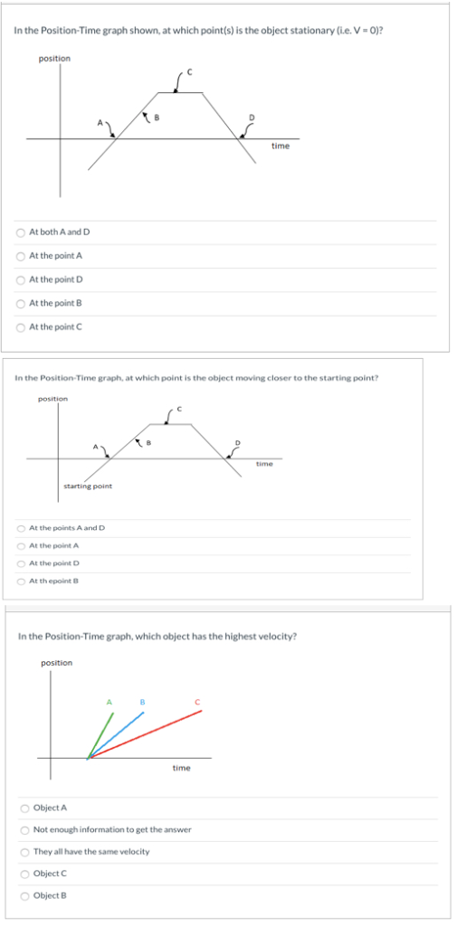 Solved In the Position-Time graph shown, at which point(s) | Chegg.com