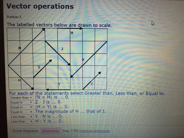 Solved Vector operations Puntos: 1 The labelled vectors | Chegg.com