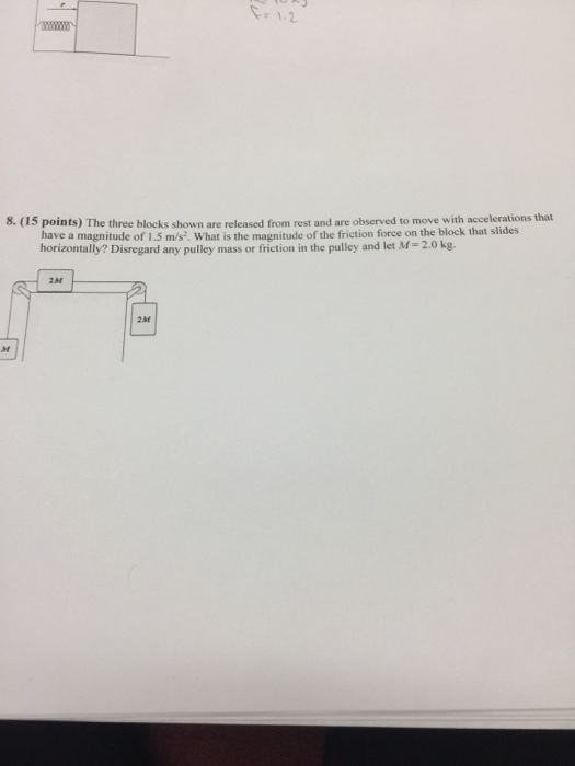Solved The three blocks shown are released from rest and are | Chegg.com