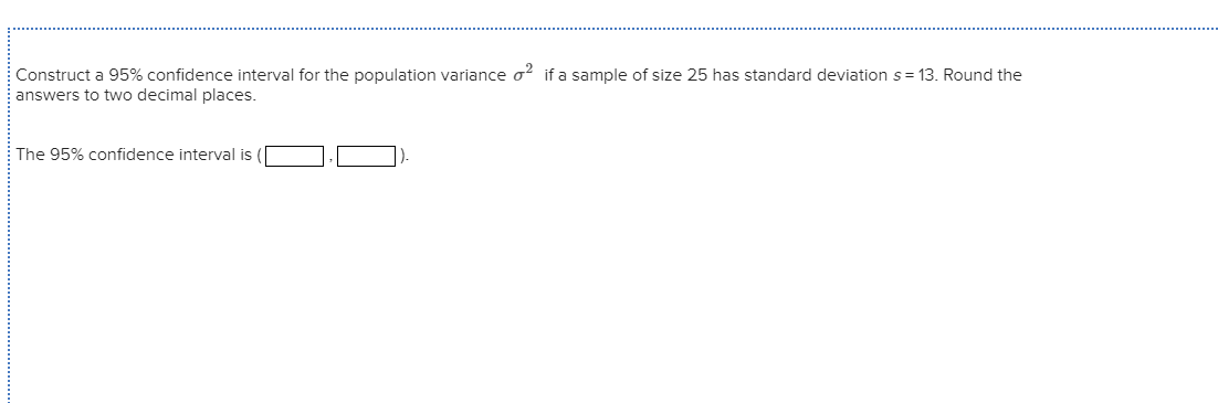 Solved Construct a 95% confidence interval for the | Chegg.com