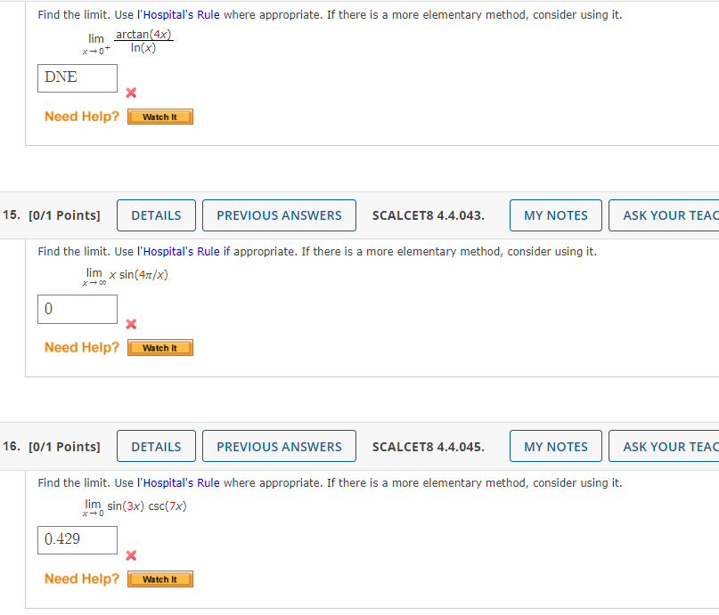 Solved Find the limit. Use l'Hospital's Rule where | Chegg.com
