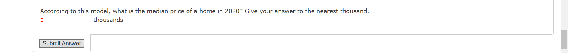 Solved Suppose the median price, P, of a home increased from | Chegg.com