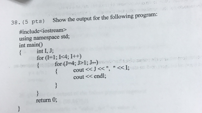 Solved Show the output for the following program #include | Chegg.com