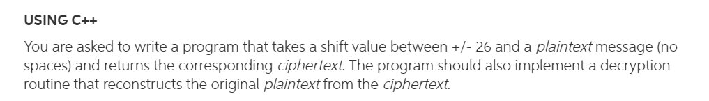 USING C++ You are asked to write a program that takes | Chegg.com