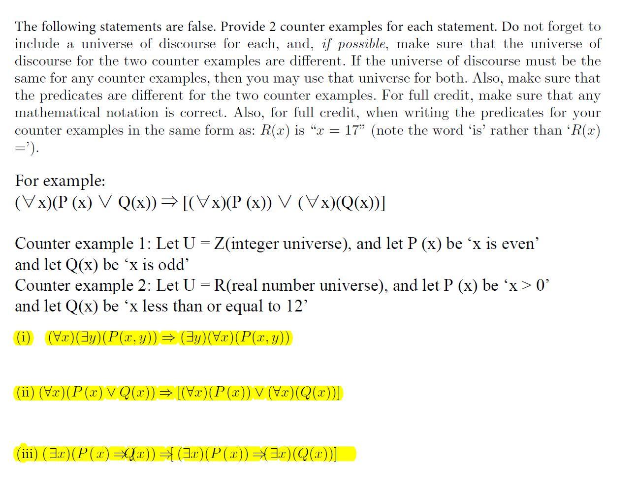 The following statements are false. Provide 2 counter | Chegg.com