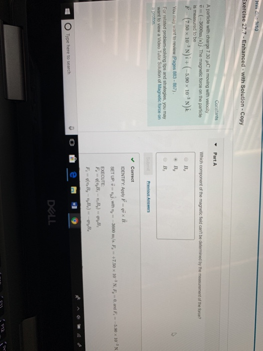Solved xercise 27.7-Enhanced-with Solution-Copy A particle | Chegg.com