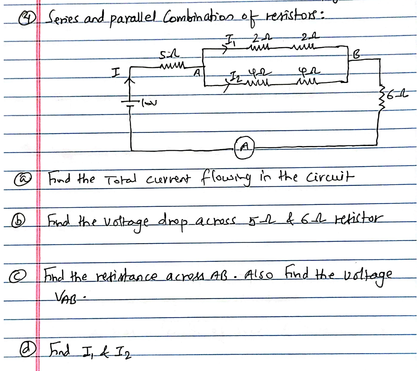 Solved (4) Series and parallel Combination of resistors: (a) | Chegg.com