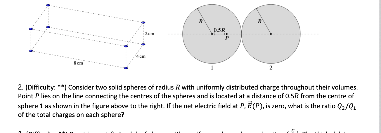 Solved ?** R ﻿with uniformly distributed charge throughout | Chegg.com