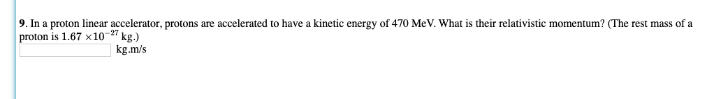 Solved 9. In a proton linear accelerator, protons are | Chegg.com