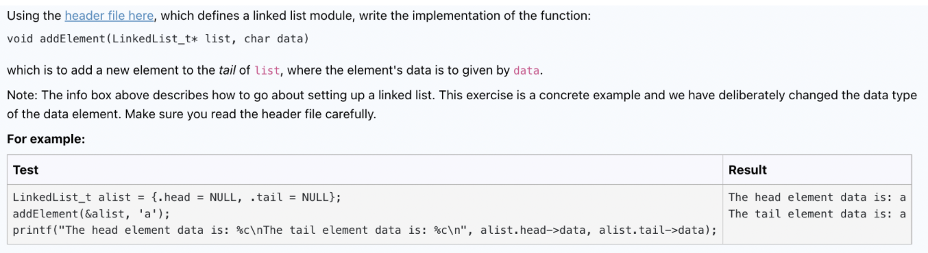 Solved Using the header file here, which defines a linked | Chegg.com