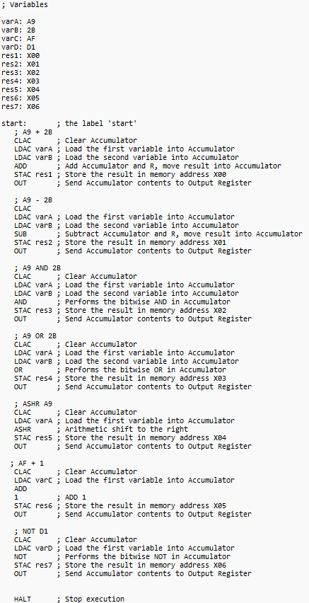 Solved 1. Write a program which will subtract A from F | Chegg.com