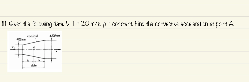 Solved tM Given the following data: V_1 = 20 m/s, p =. | Chegg.com