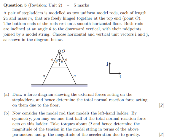 Solved Question 5 (Revision: Unit 2) - 5 marks A pair of | Chegg.com
