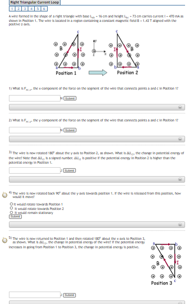 Solved Right Triangular Current Loop A wire formed in the | Chegg.com