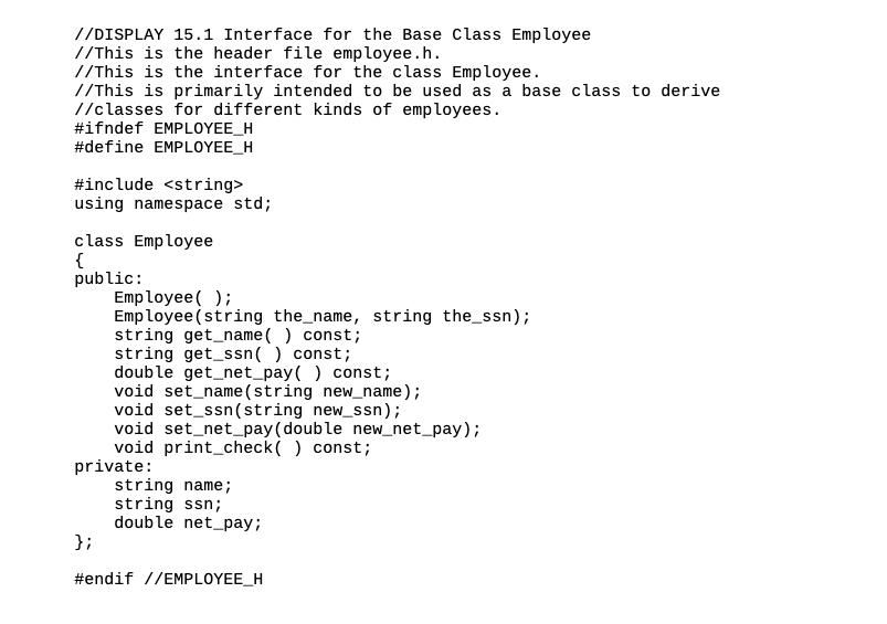 Solved Exercise 1 Inheritance Write A Program That Uses The 